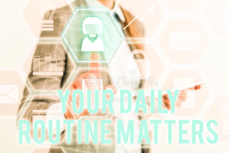 Writing Note Showing Your daily Routine Matters. Business Photo ...