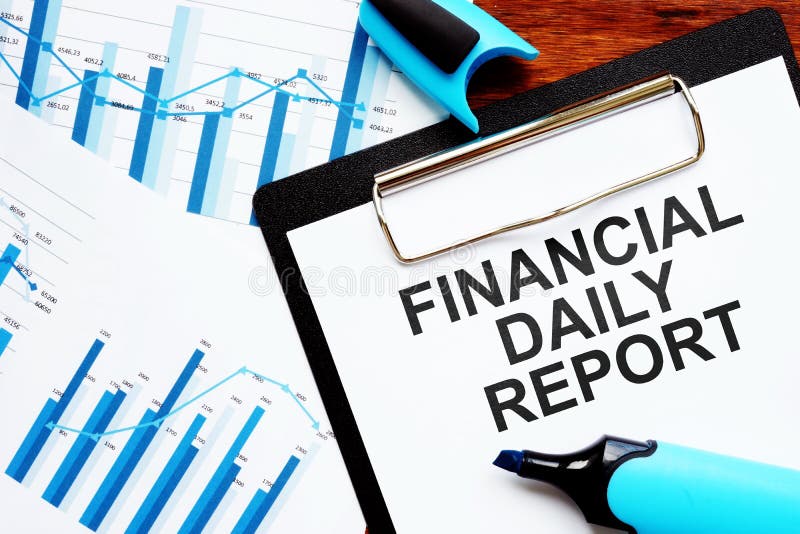 Writing Note Shows the Text Financial daily Report Stock Photo - Image ...