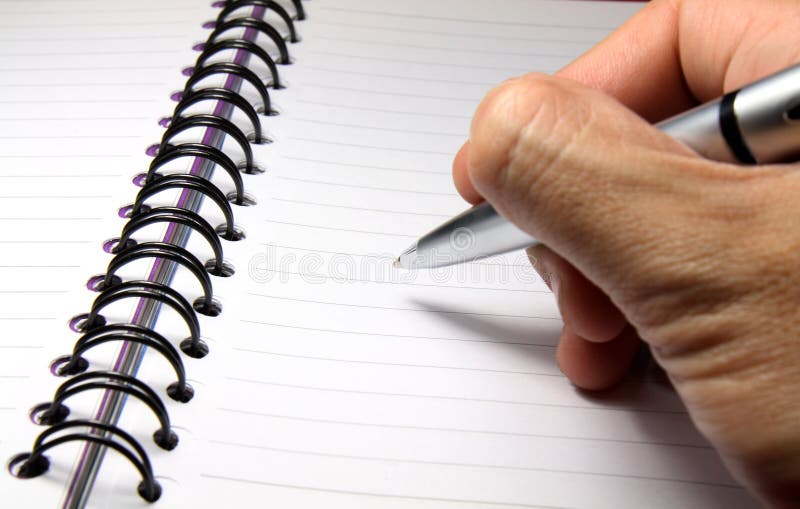 Writing on a Notebook stock photo. Image of collection - 3520748