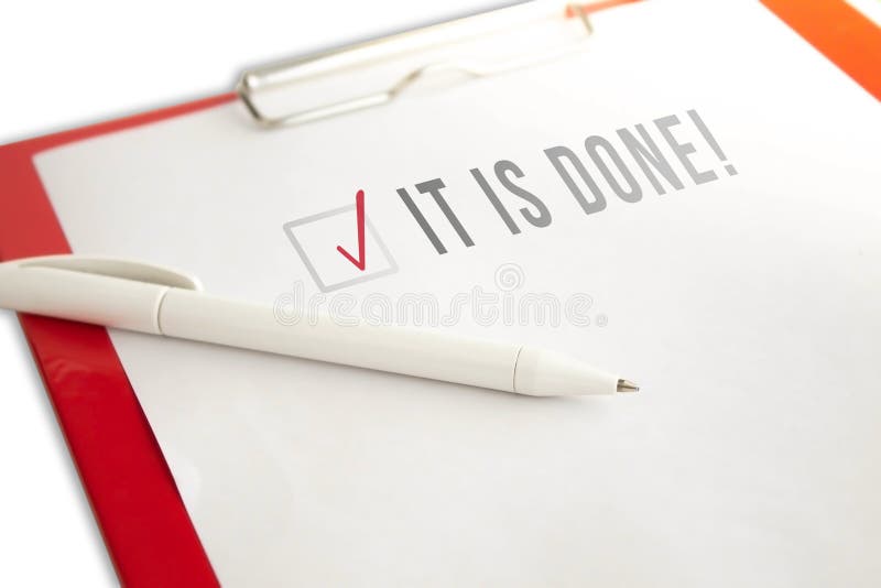 Check Mark Done and Accepted. Yes and No, Choice.Form on the Progress ...