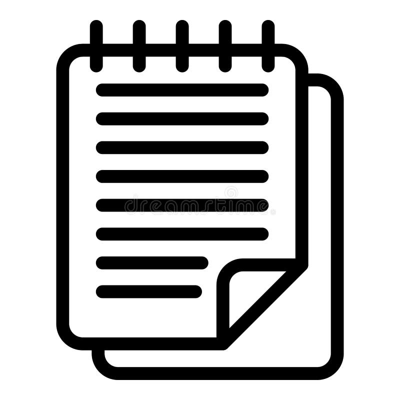 Human Writing Icon, Outline Style Stock Vector - Illustration of ...