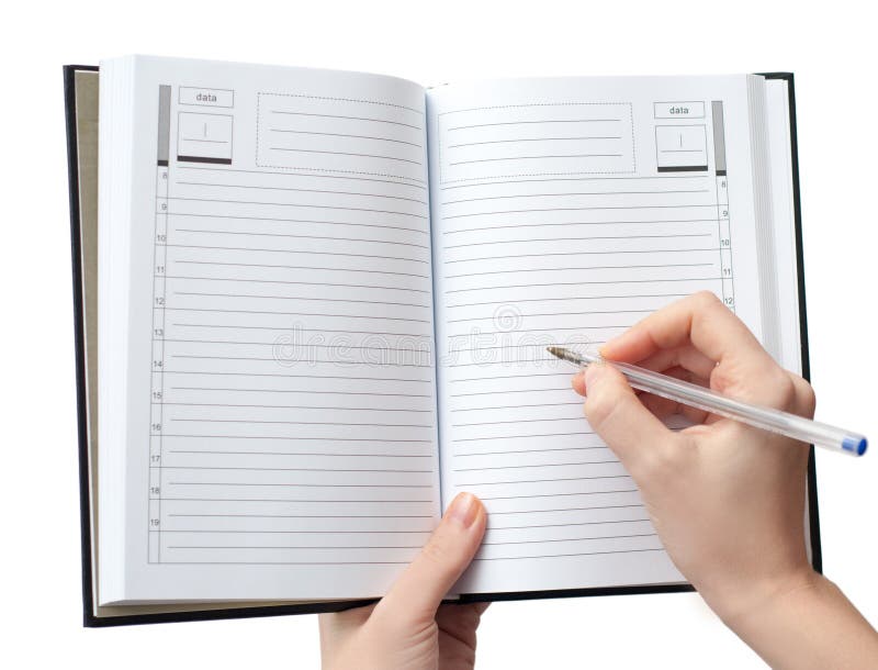 Writing in the notebook stock image. Image of black, green - 51241867