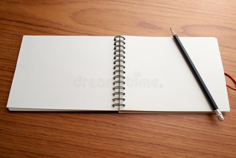 Writing on Notebook with Pencil Stock Image - Image of wood, pencil ...