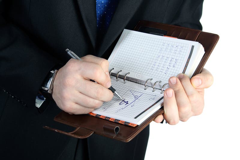 Writing on notebook stock photo. Image of business, isolated - 36856034