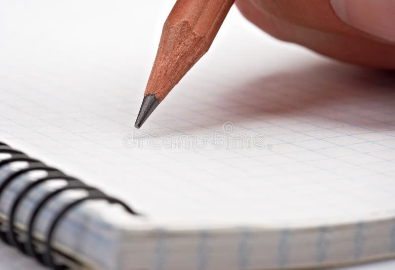 Notepad with a pencil stock image. Image of personal - 29904599