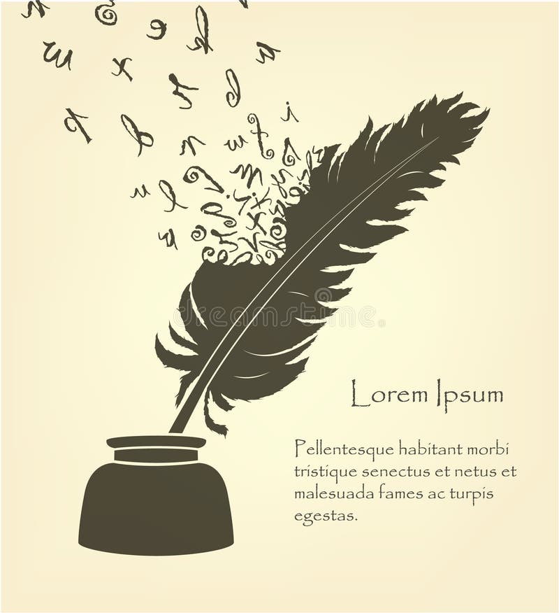 Feather Flying Letters Ink Stock Illustrations – 16 Feather Flying ...