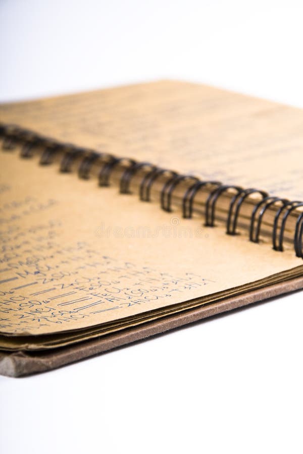 Writing in old notebook stock photo. Image of angle, details - 4673008