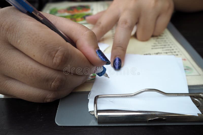 Writing order stock photo. Image of orders, female, business - 94935090