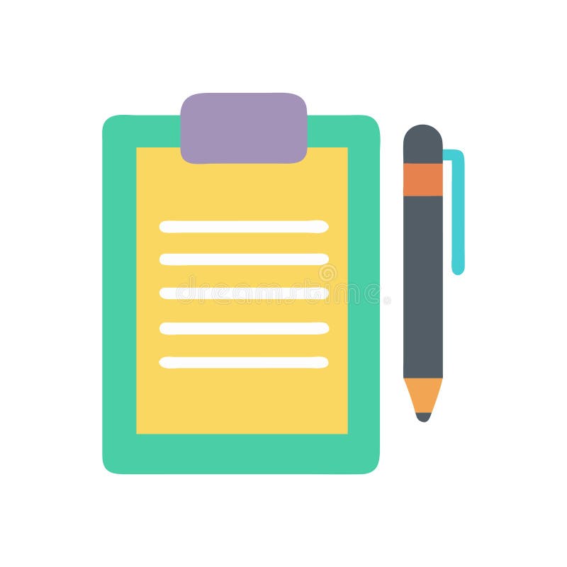 Writing Pad Icon for Notes stock vector. Illustration of vector - 351931806