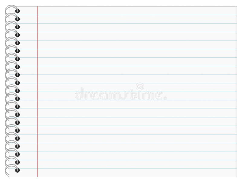 Writing Pad with Lines, Landscape Format Stock Illustration ...