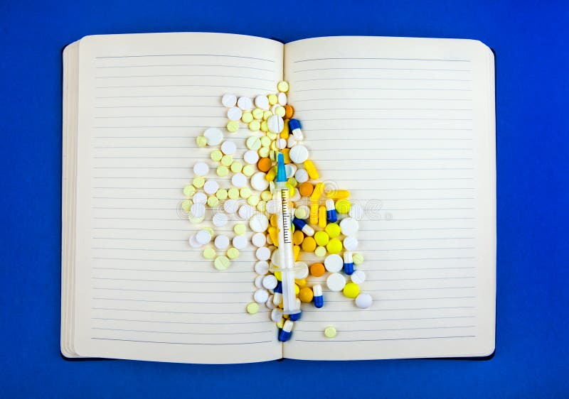 Notepad with a Pills stock image. Image of paper, blank - 133937905