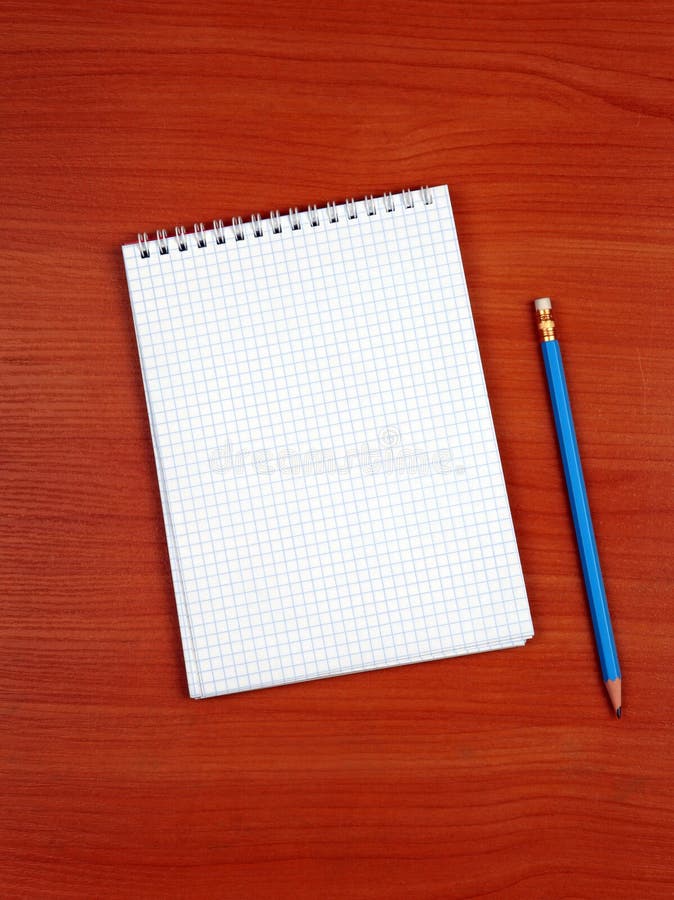 Writing Pad on the Table stock photo. Image of poster - 40986506