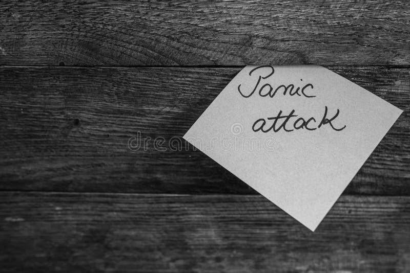 Writing Panic Attack on Memo Post Reminder. Text Panic Attack on Sticky ...
