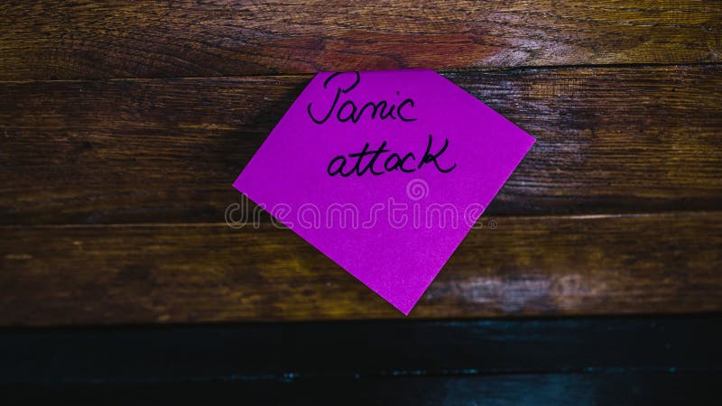 Writing Panic Attack on Memo Post Reminder. Text Panic Attack on Sticky ...
