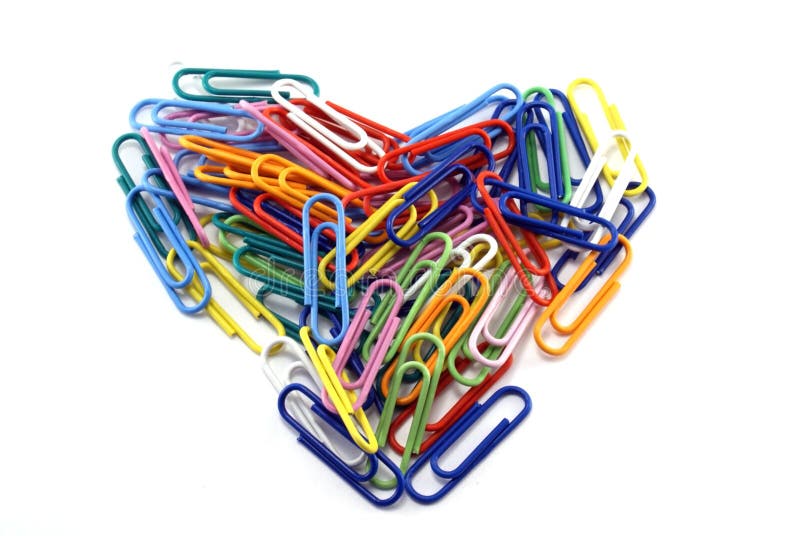 Writing paper clips stock photo. Image of colour, metal - 12708400