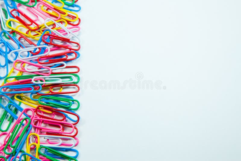 Writing paper clips stock image. Image of office, blank - 67036181