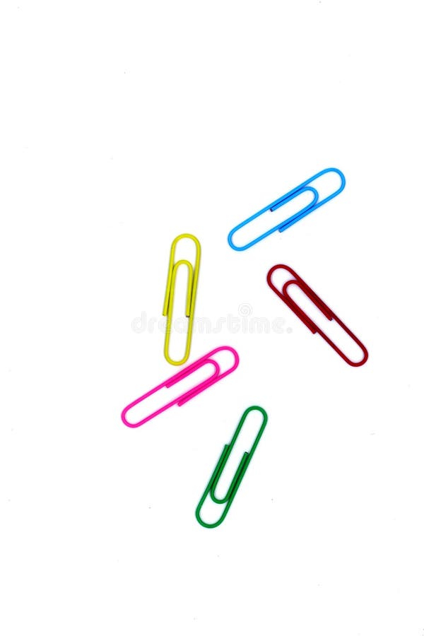 Writing paper clips stock image. Image of colorful, fastener - 45021543
