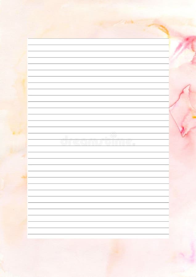 Writing Paper Design. Copy Space. Colorful Graphic Elements. Stock ...