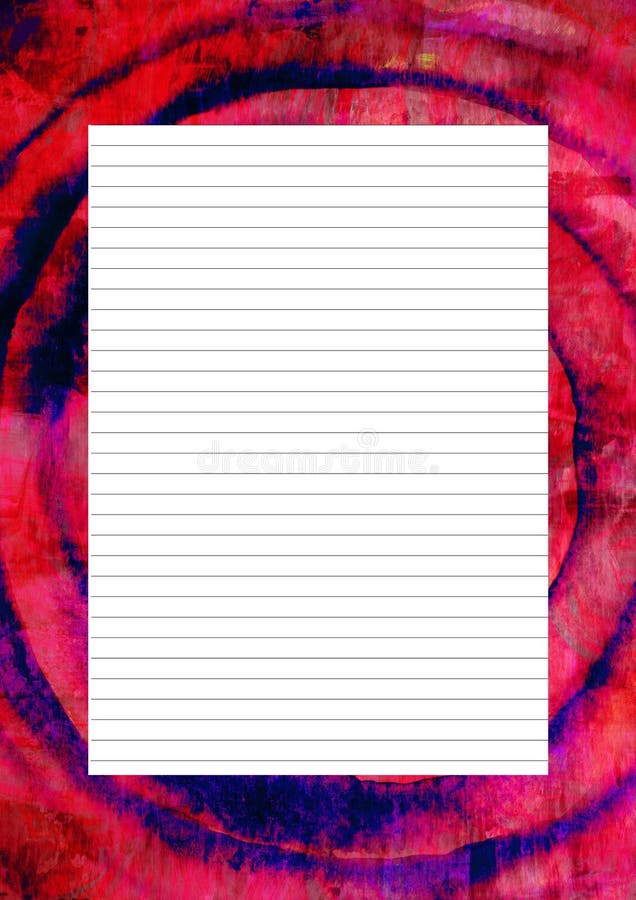 Writing Paper Design. Copy Space. Colorful Graphic Elements. Stock ...