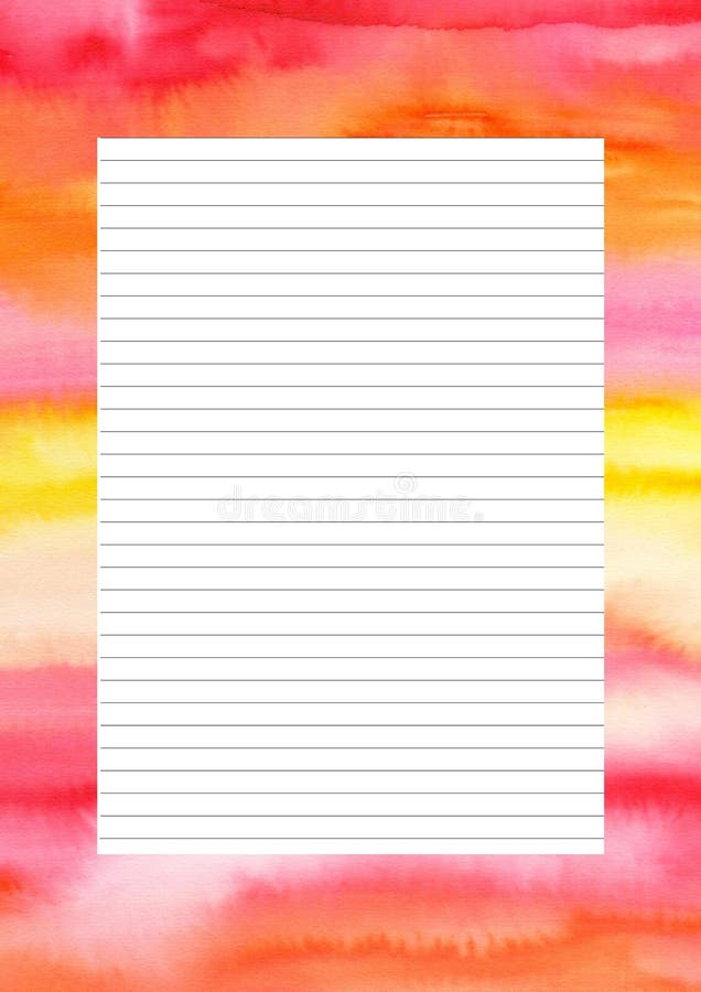 Writing Paper Design. Copy Space. Colorful Graphic Elements. Stock ...