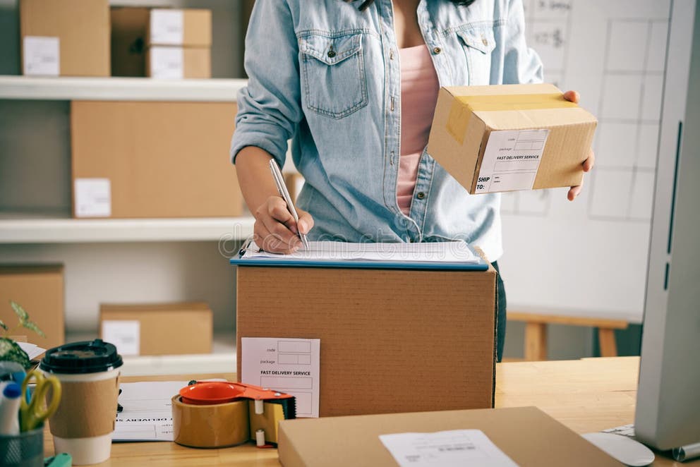 Writing parcel data stock photo. Image of document, checking - 133685620