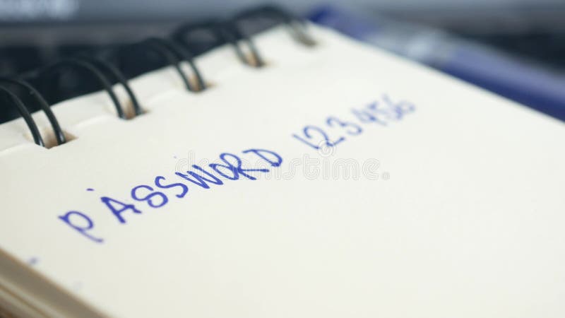 Writing Password on a Sticky Note Stock Footage - Video of hack ...