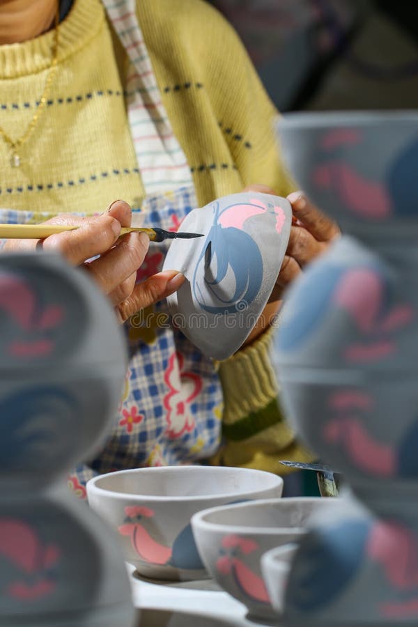 The Writing Pattern,Paint Stripes, Stripes, Calligraphy, Pottery. Stock ...