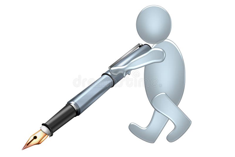 Writing pen stock illustration. Illustration of abstract - 6184621