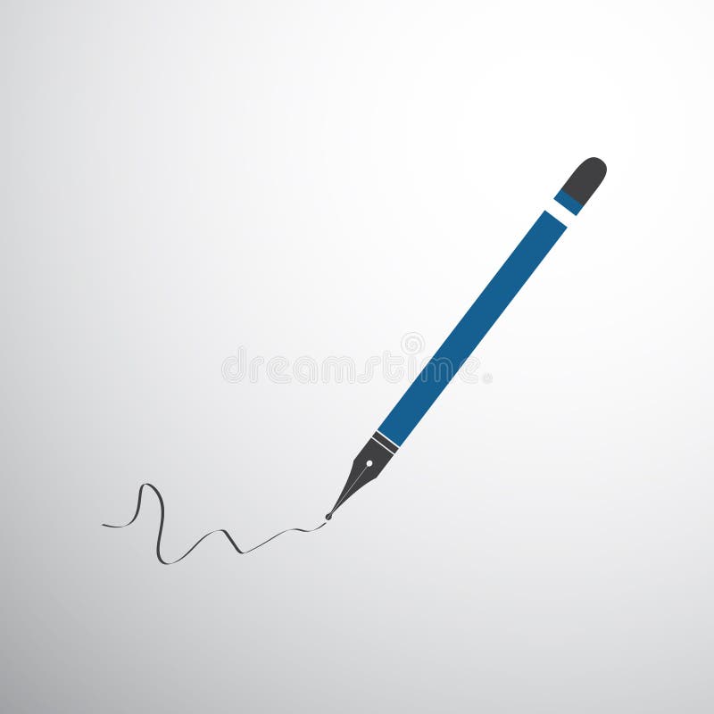 Writing pen with line stock vector. Illustration of edit - 103081141