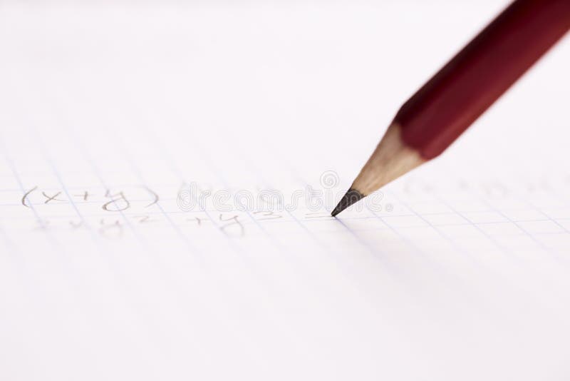 Writing with Pencil stock photo. Image of precision, algebra - 11686710