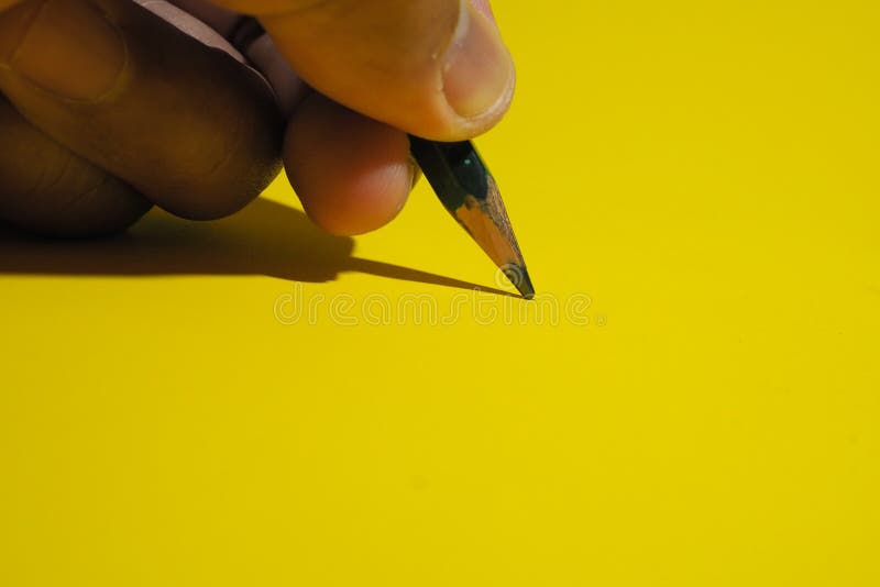 Writing with pencil stock photo. Image of author, design - 249563152