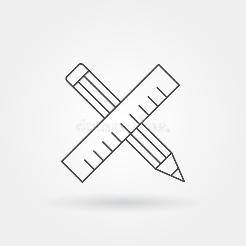 Single Line Drawing Pencil Ruler Stock Illustrations – 262 Single Line ...