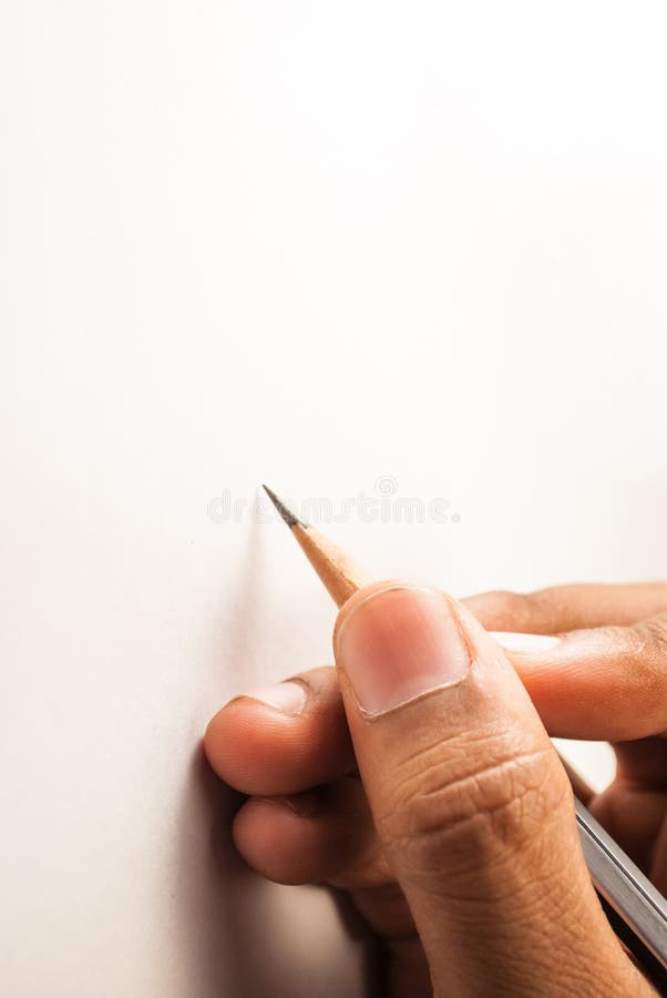 Writing with pencil stock image. Image of close, male - 30472367
