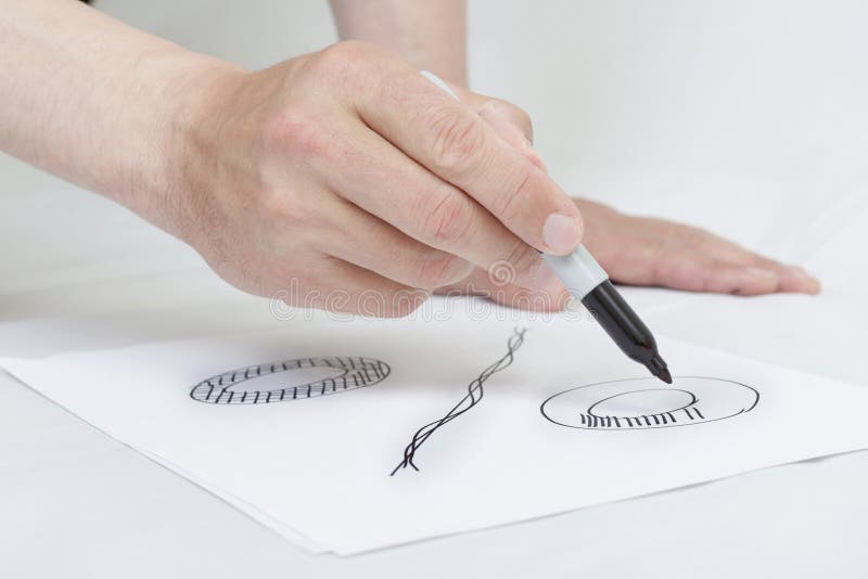 Writing Percent Symbol on White Paper. Stock Image - Image of write ...