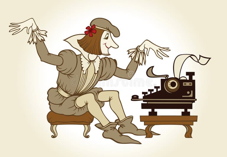Man Writing Poetry Stock Illustrations – 266 Man Writing Poetry Stock ...