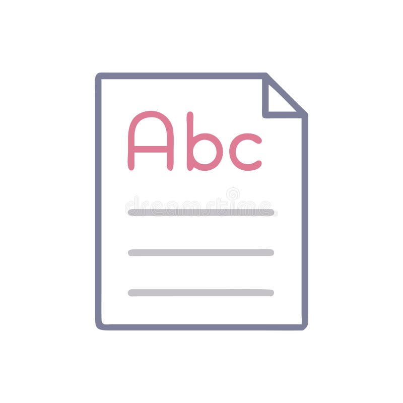 Writing Practice Icon Design Stock Vector - Illustration of letters ...