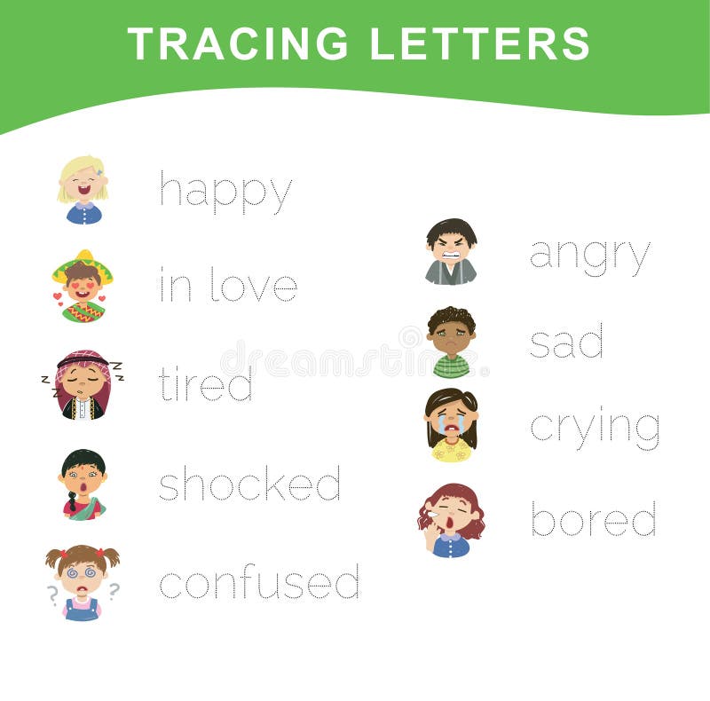 Feelings Worksheet Stock Illustrations – 128 Feelings Worksheet Stock ...