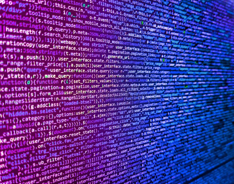 Writing Program Code On Computer Abstract Screen Of Web Developer Script Procedure Creating