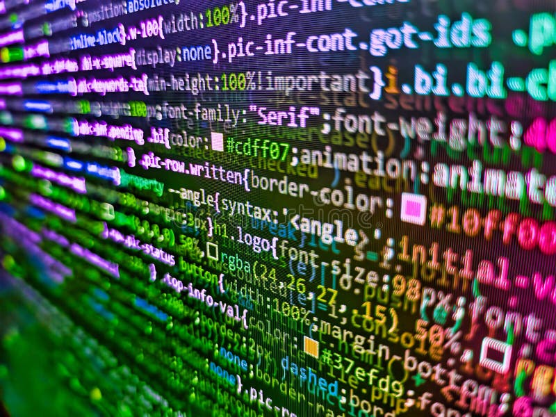 Writing Program Code On Computer Developer Working On Web Sites Codes In Office Business