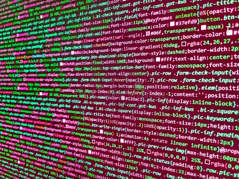 Writing Program Code On Computer Developing Programming Binary Code Fabric Tweed Texture