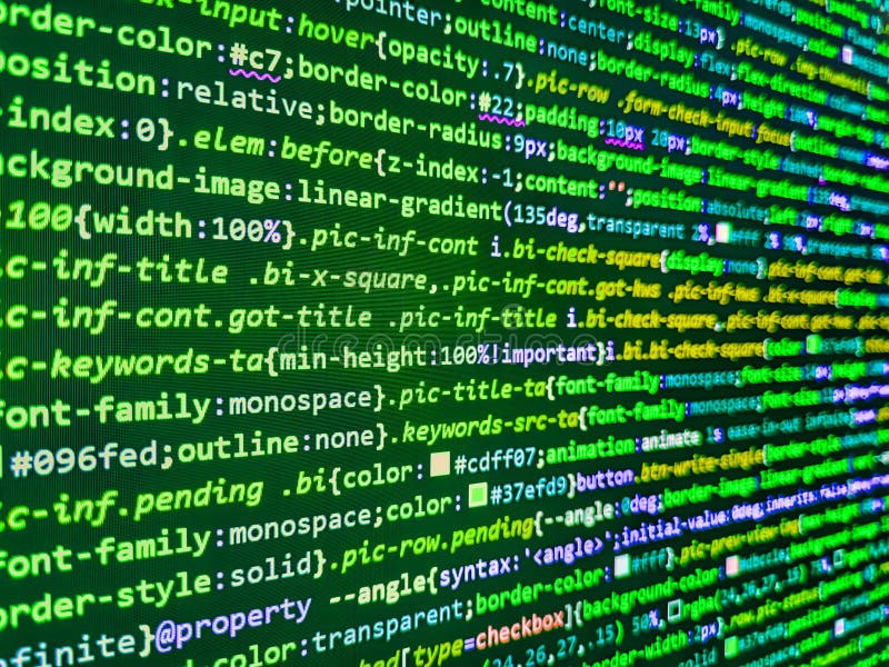 Writing Program Code On Computer Computer Interface Modern Web