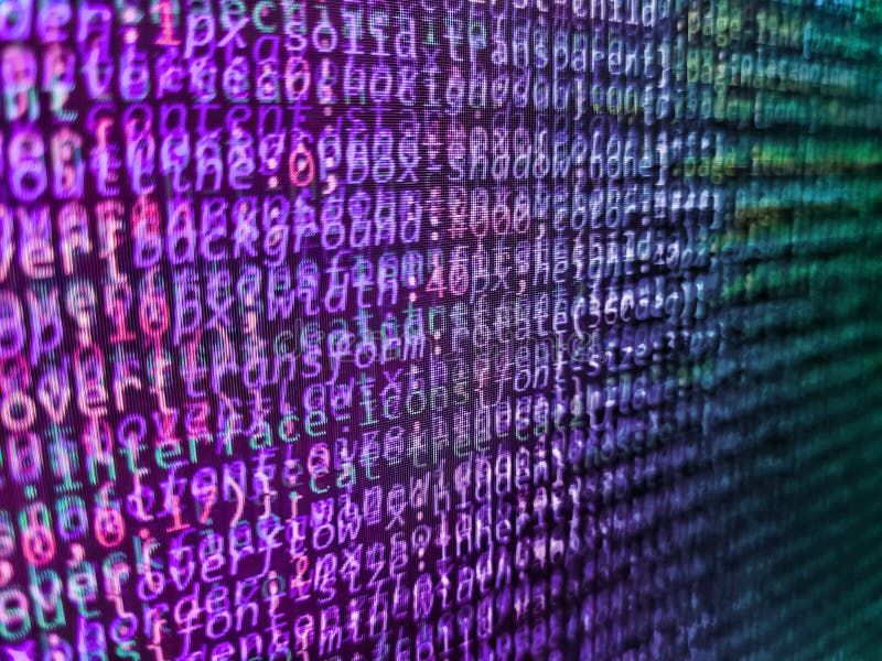Writing Program Code On Computer Monitor Closeup Of Function Source Code Developer Working On