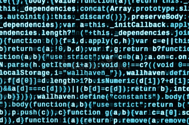 Writing Programming Code On Laptop Digital Binary Data On Computer Screen Stock Image Image