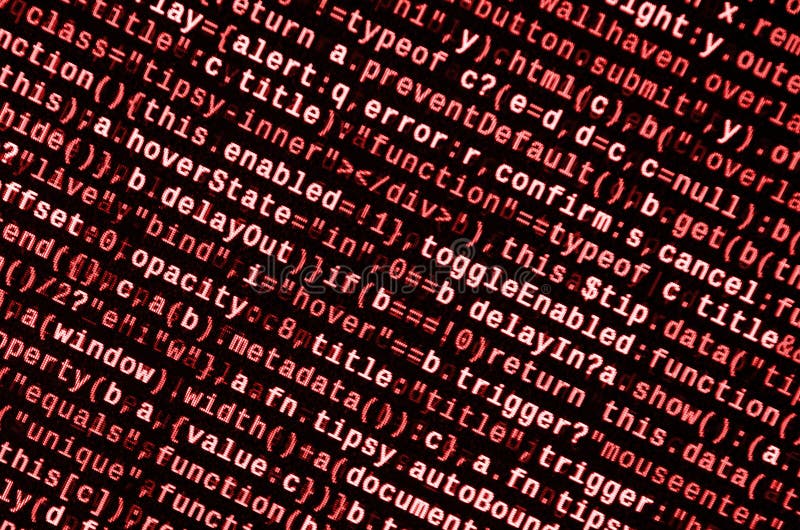Writing Programming Code On Laptop Digital Binary Data On Computer Screen Stock Image Image