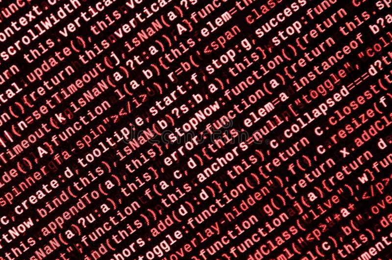 Writing Programming Code On Laptop Digital Binary Data On Computer Screen Stock Image Image