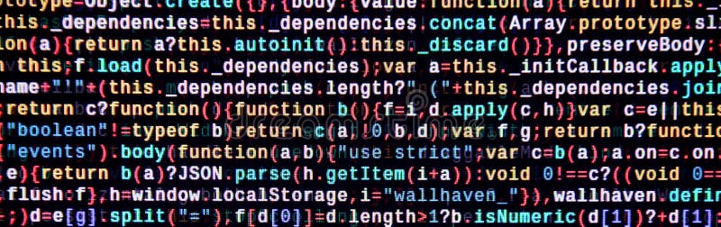 Writing Programming Code on Laptop. Digital Binary Data on Computer Screen Stock Illustration ...
