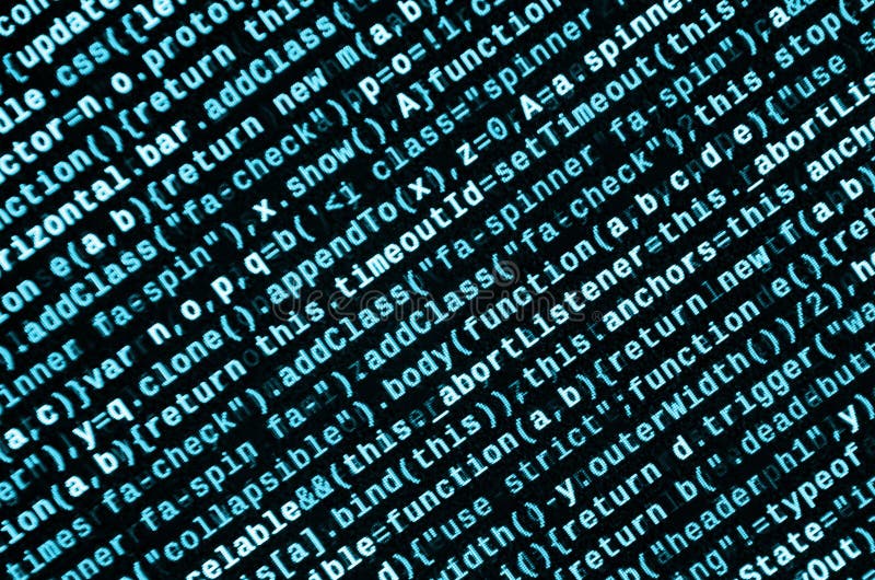 Writing Programming Code On Laptop Digital Binary Data On Computer Screen Stock Illustration