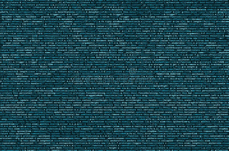 Writing Programming Code On Laptop Digital Binary Data On Computer