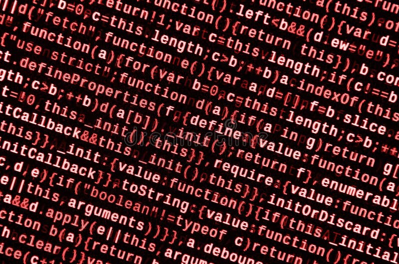 Writing Programming Code On Laptop Digital Binary Data On Computer