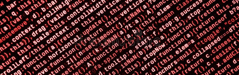 Writing Programming Code On Laptop Digital Binary Data On Computer Screen Stock Image Image